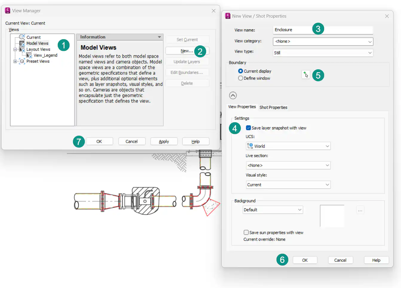 Learn how to create a view in AutoCAD layouts using its name.